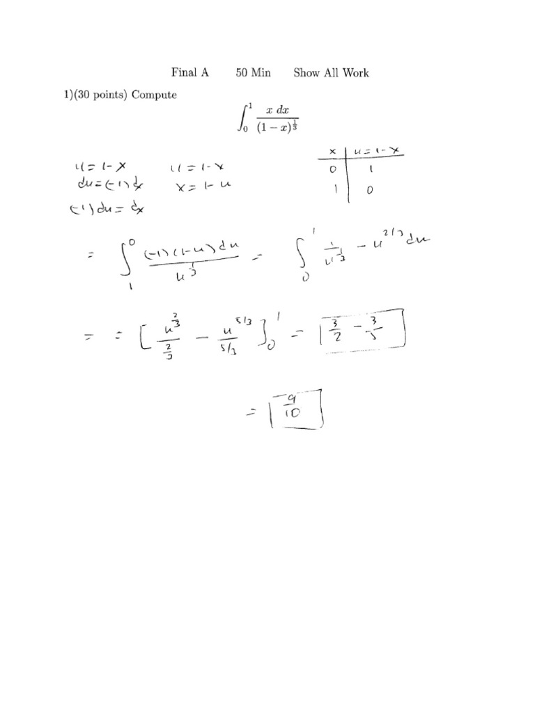 MATH203 M408C Final 2016 VersionA Withsolution | PDF