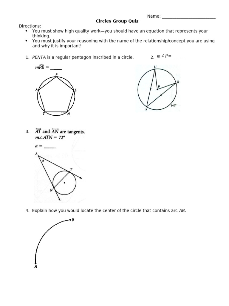 Activity-Angles in Circles | PDF