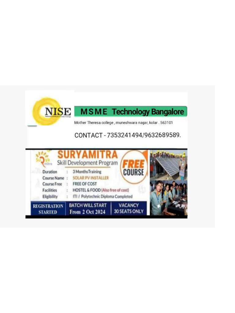 Advertisement Kolar Msme Suryamithra | PDF