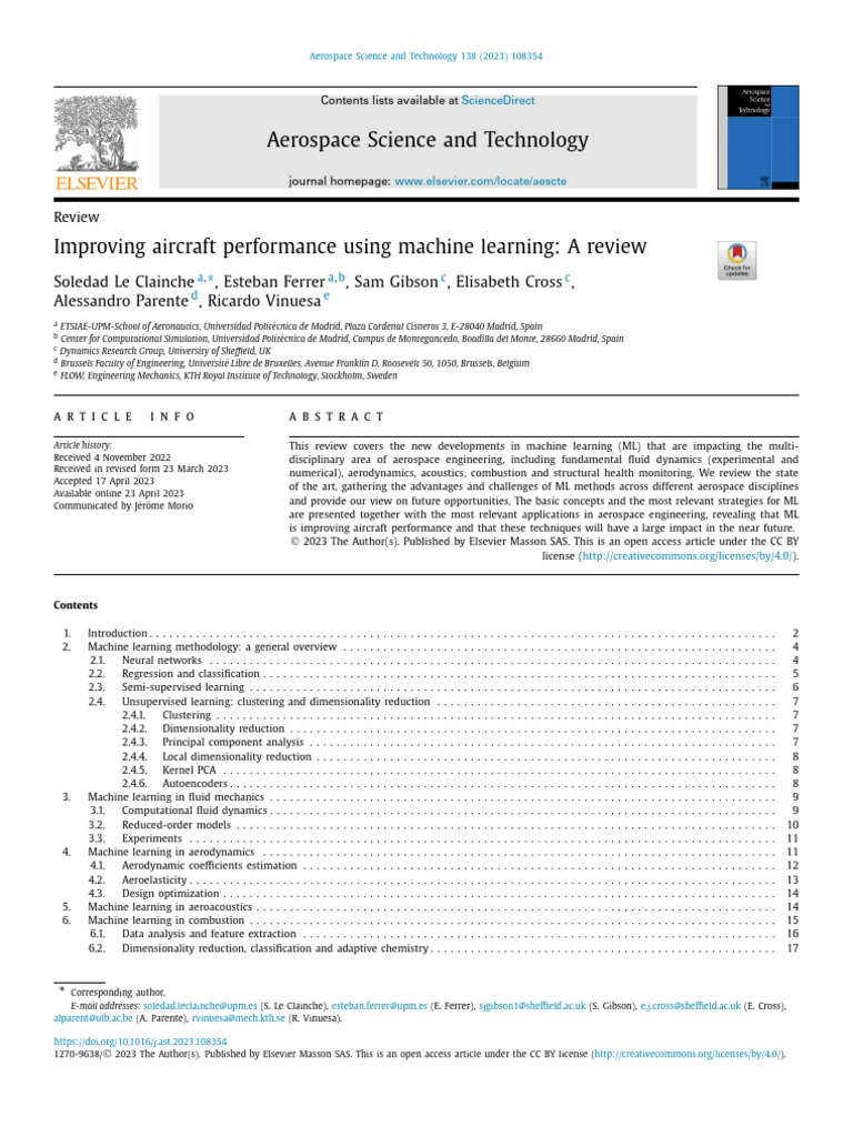 Improving Aircraft Performance Using Machine Learning | PDF ...