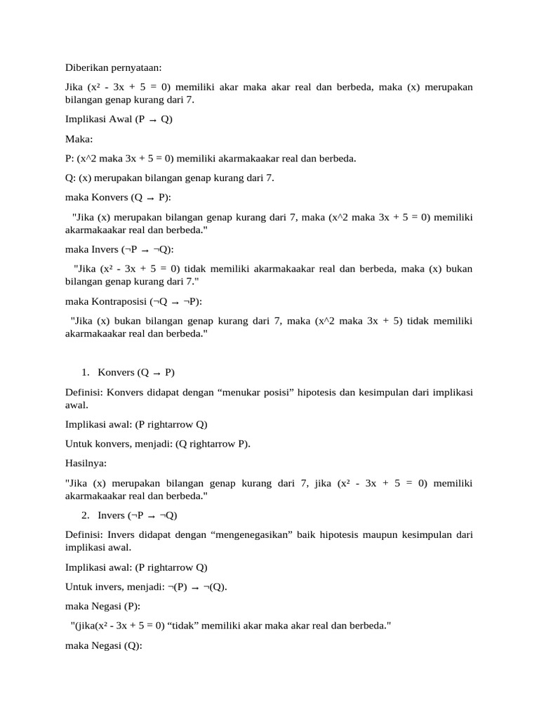 jawaban tugas mtk diskrit | PDF