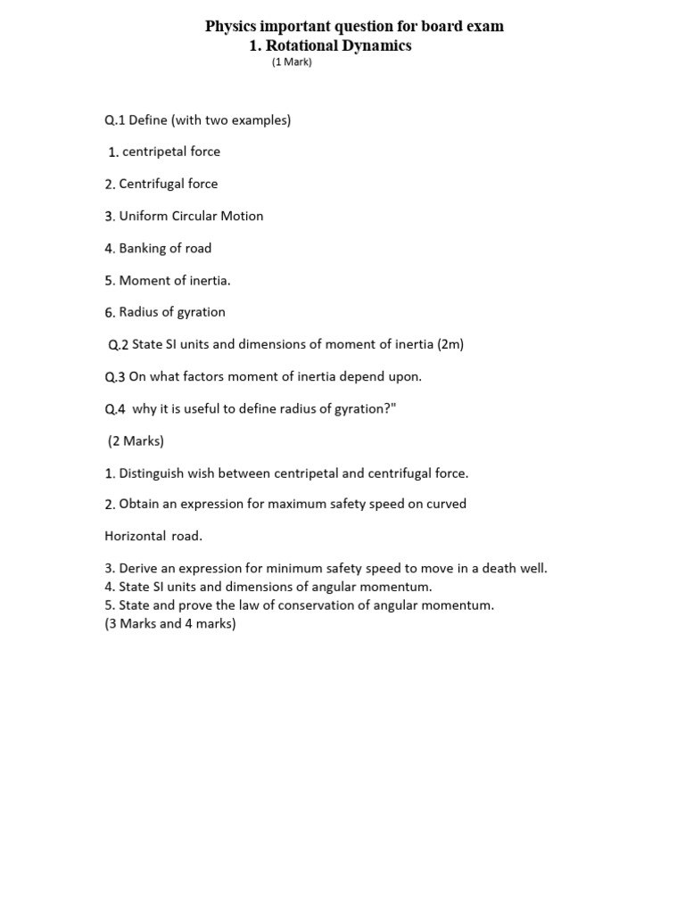 IMP - Physics For State Board Only | PDF | Electromagnetic Induction | Rotation Around A Fixed Axis