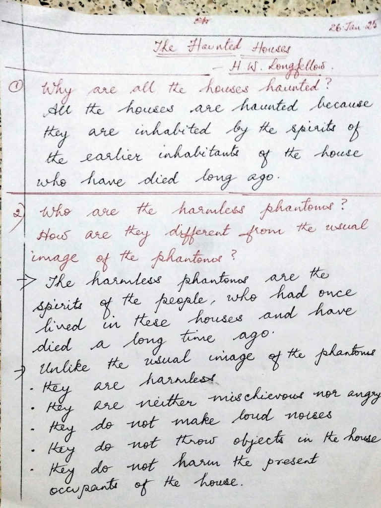 Notes_Haunted Houses | PDF