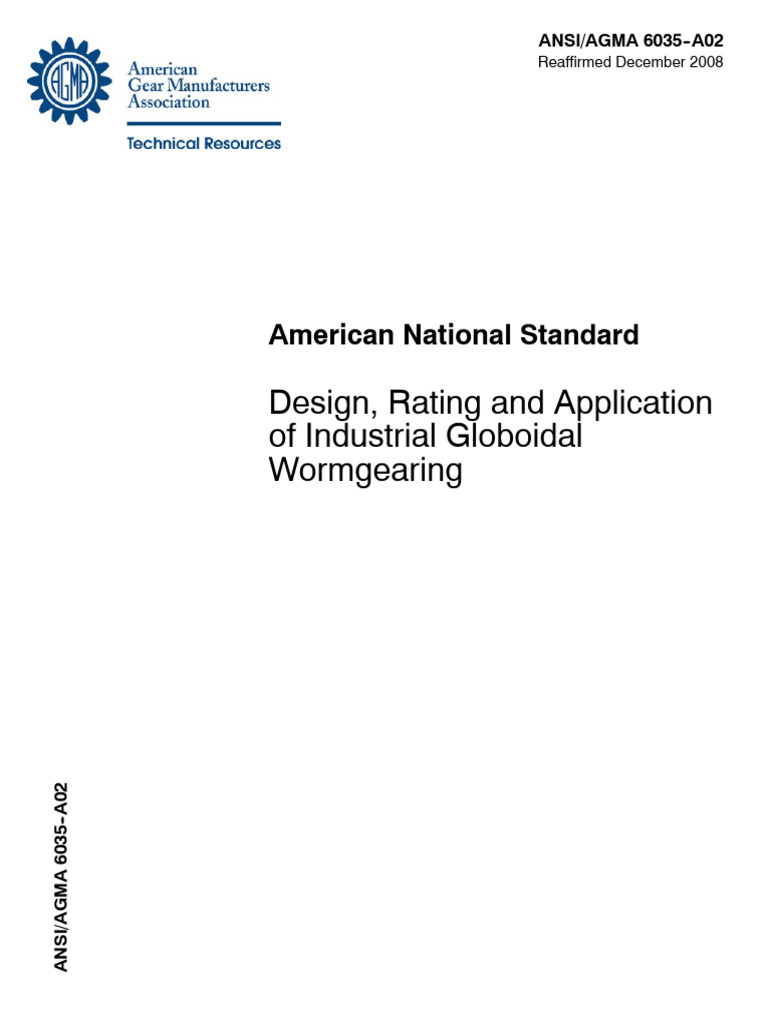 Ansi Agma 6035-A02 | PDF | Gear | Circle