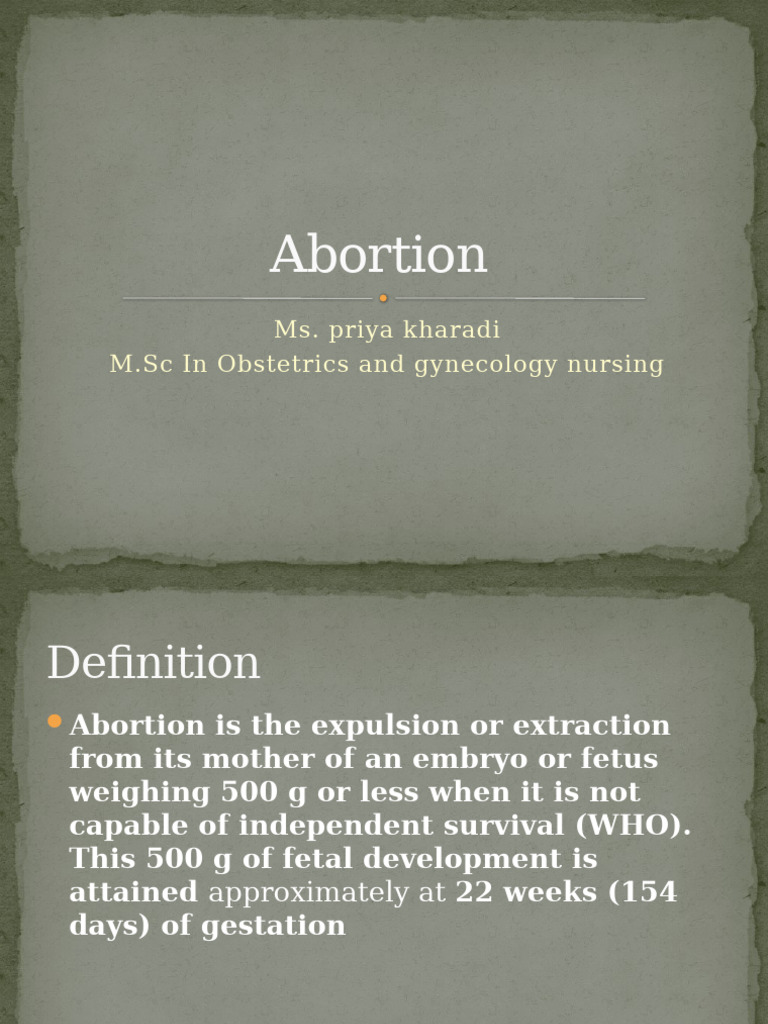 Abortion | PDF | Miscarriage | Uterus