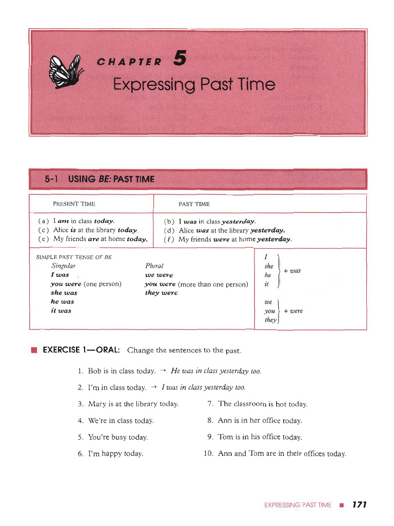 Simple Past Tense of "Be" Explained | PDF | Verb | Grammar