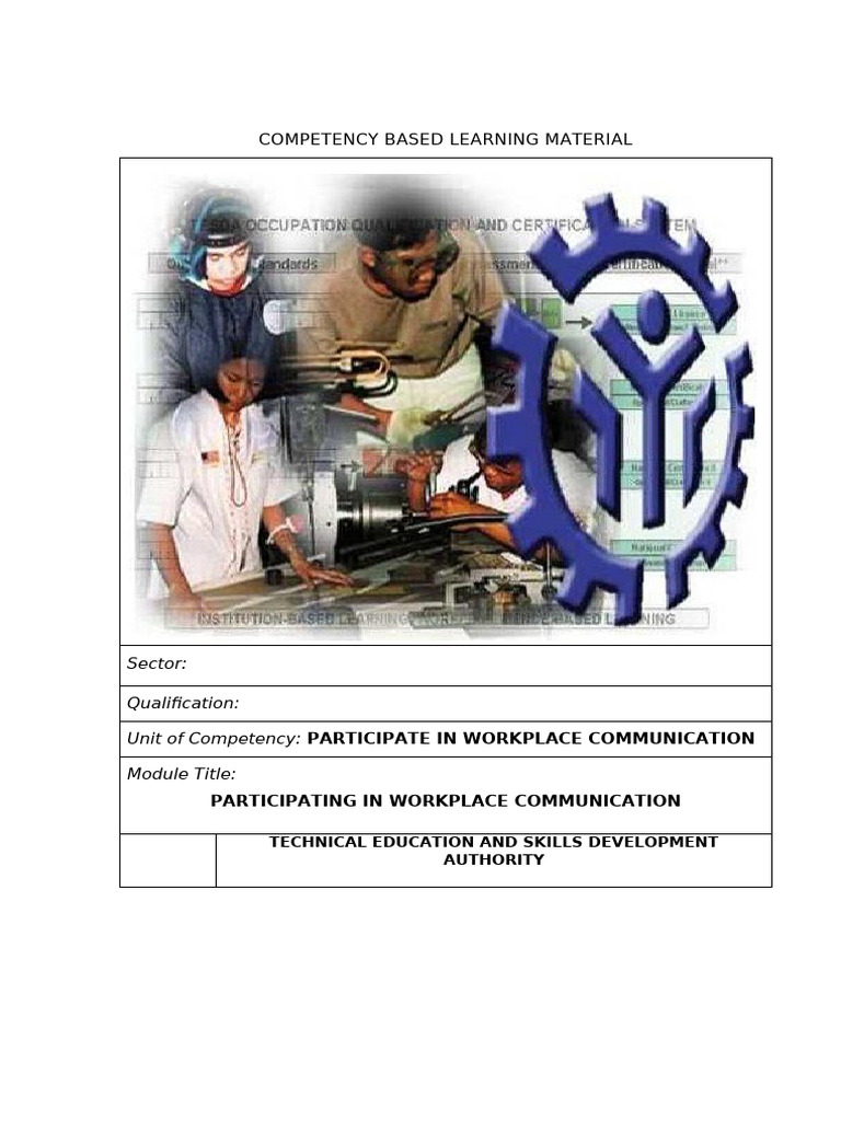 CBLM Basic UC1 Participate in Workplace Communication 1 | PDF | Adverb | Verb