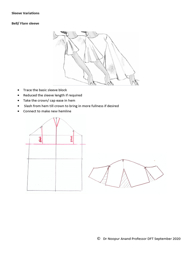 Sleeve and Collar Variations Guide | PDF | Seam (Sewing) | Clothing