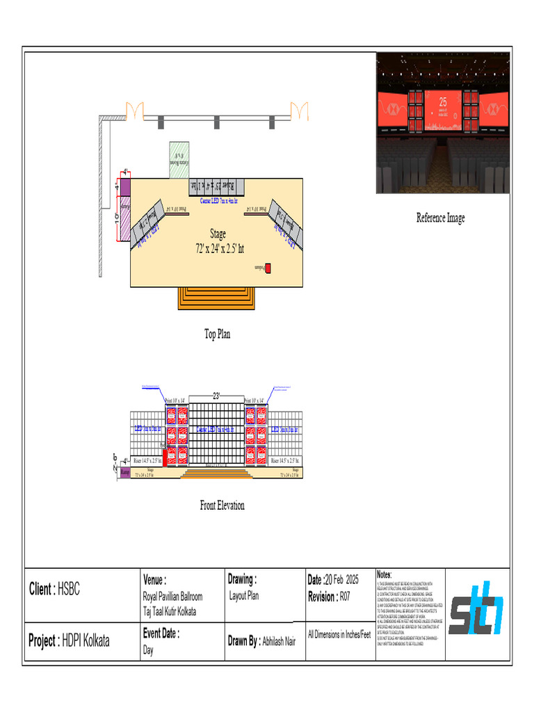 Layout Plan for HSBC Event at Taj Taal | PDF