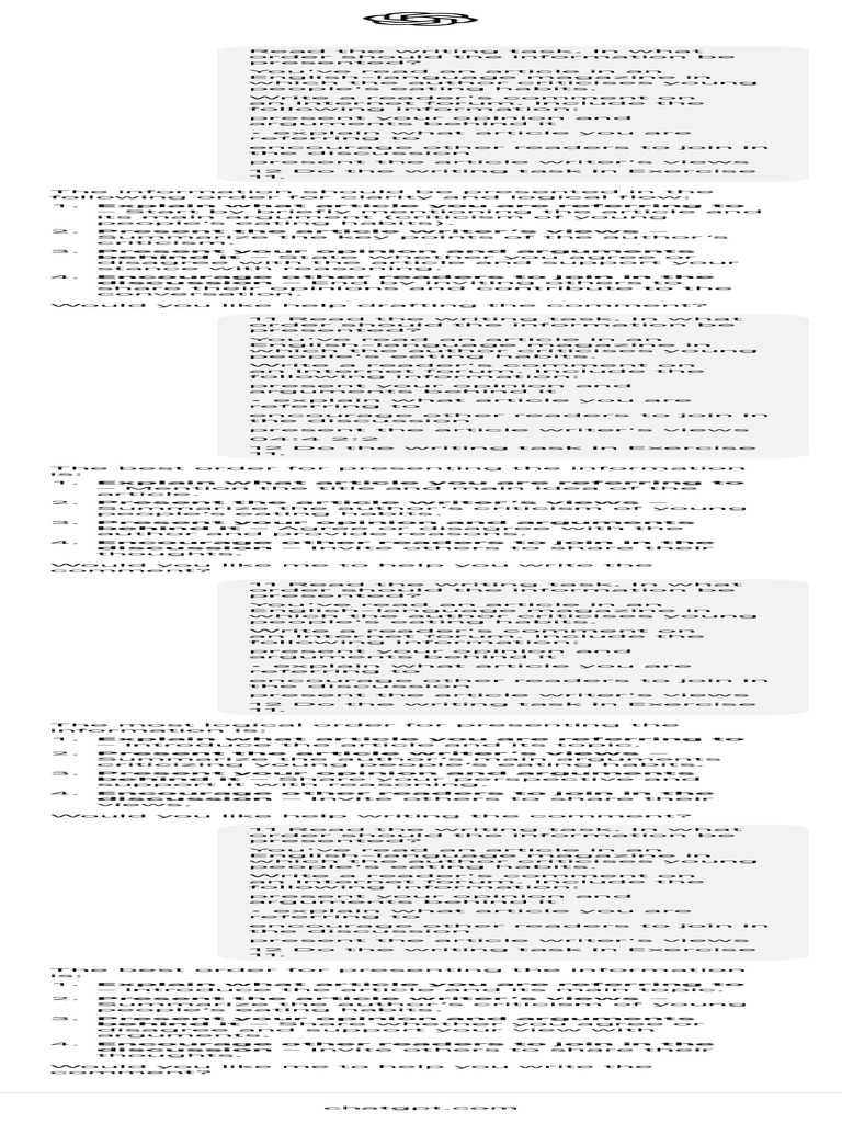 Writing Task Guidance | PDF