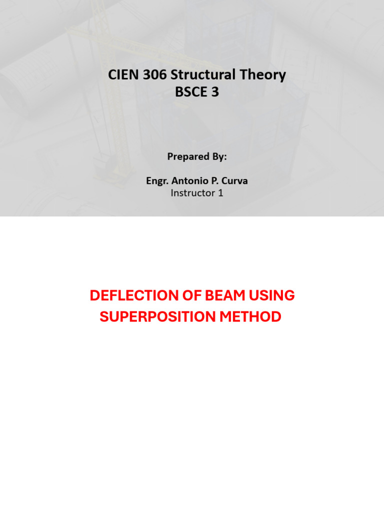 Structural Theory 1 (Method of Superposition) | PDF | Beam (Structure ...