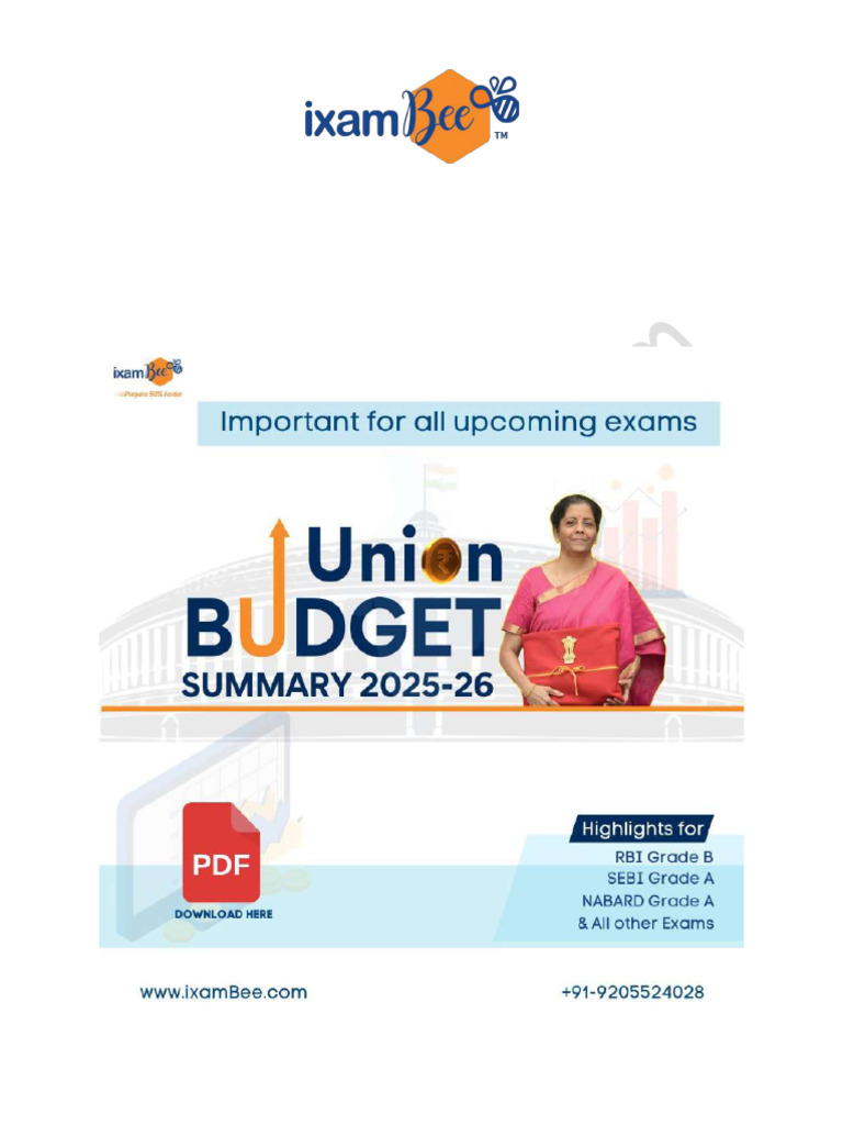 Union Budget 2025-26 Overview | PDF | Government Budget Balance | Taxes