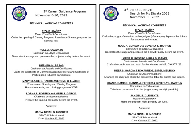 Technical Working Committees | PDF