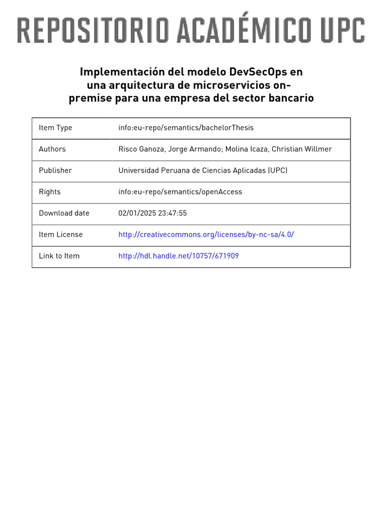 DevSecOps en Microservicios Bancarios | PDF | Ingeniería de software ...