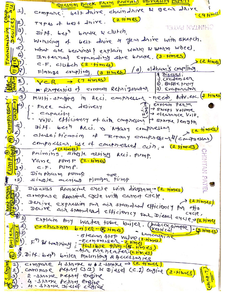 BME Questions Bank CKP | PDF