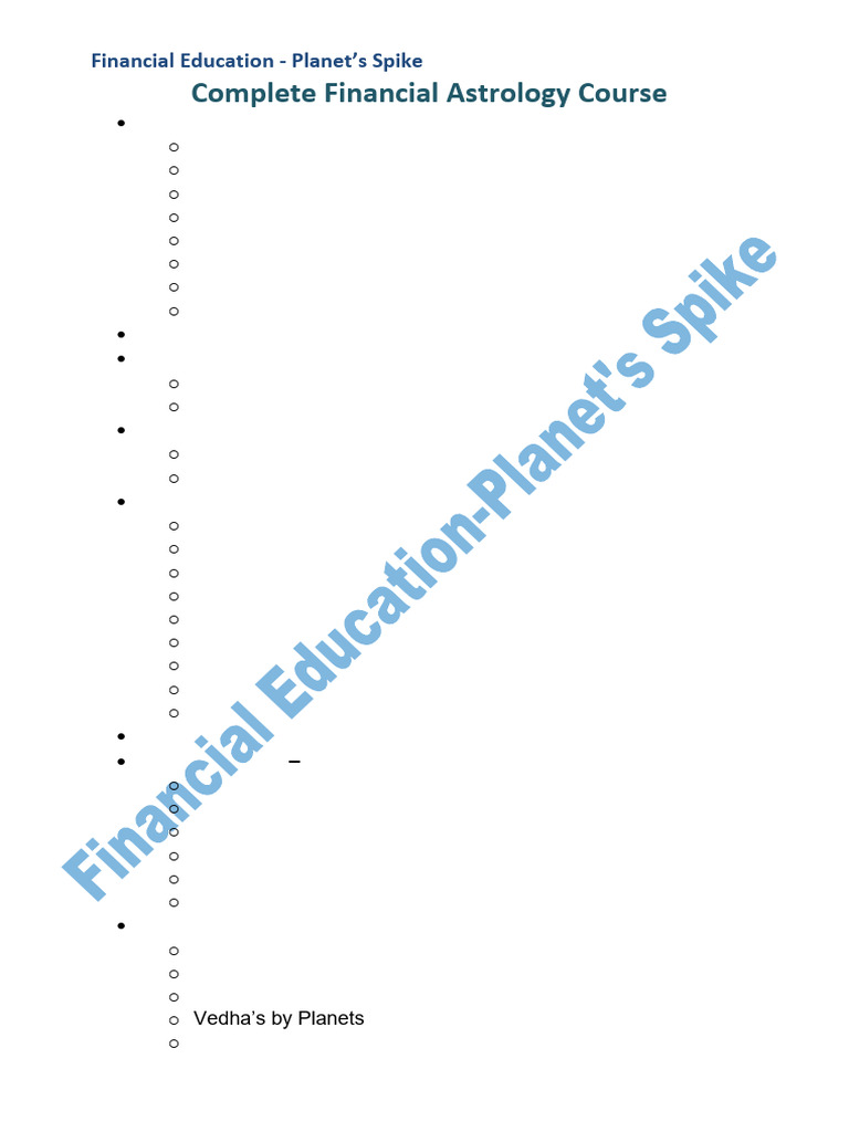 Financial Astrology Course Overview | PDF