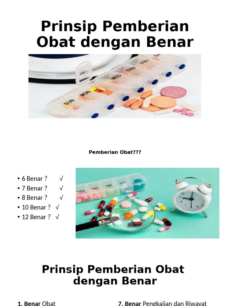 10 Prinsip Pemberian Obat yang Aman | PDF