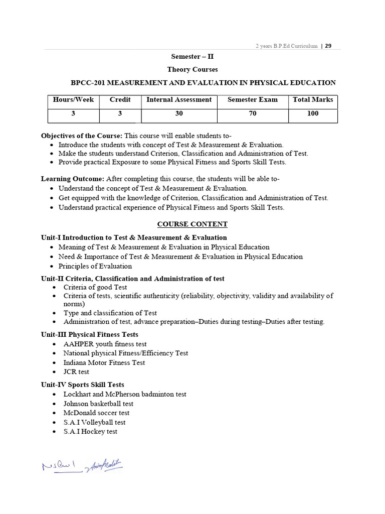 Test & Measurement in Physical Education | PDF | Physical Education ...