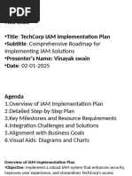 Implementation Plan For TechCorp's IAM Platform | PDF