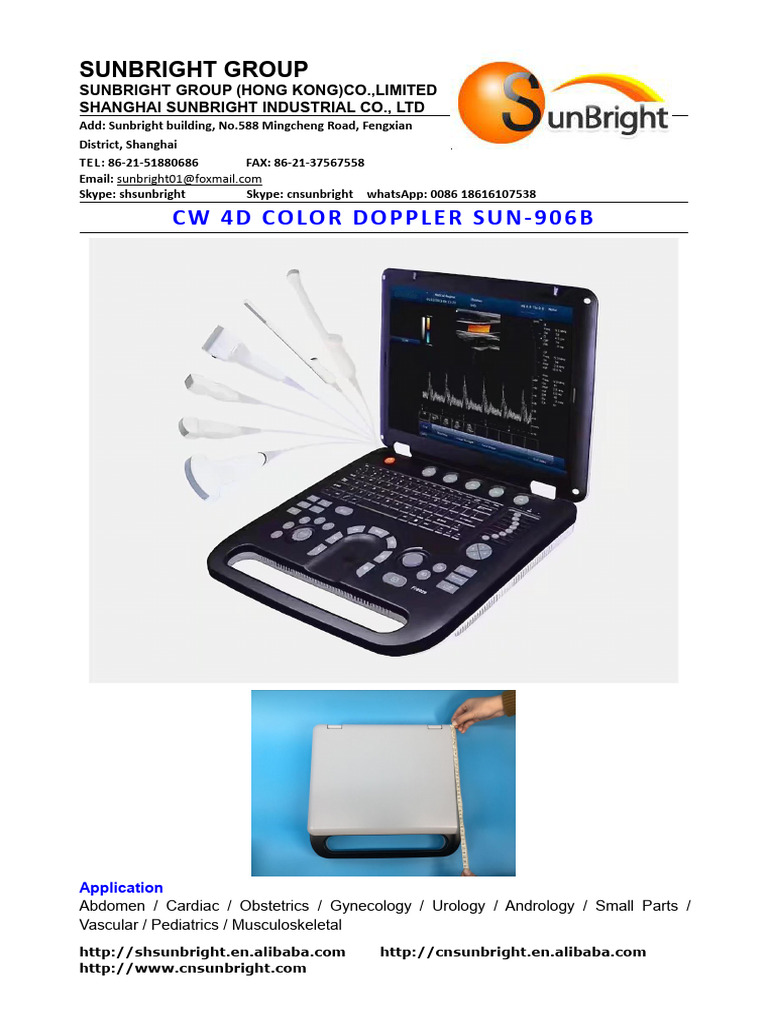906b Usg Color Dropller With Convex Probe | PDF | Fax | Printer (Computing)