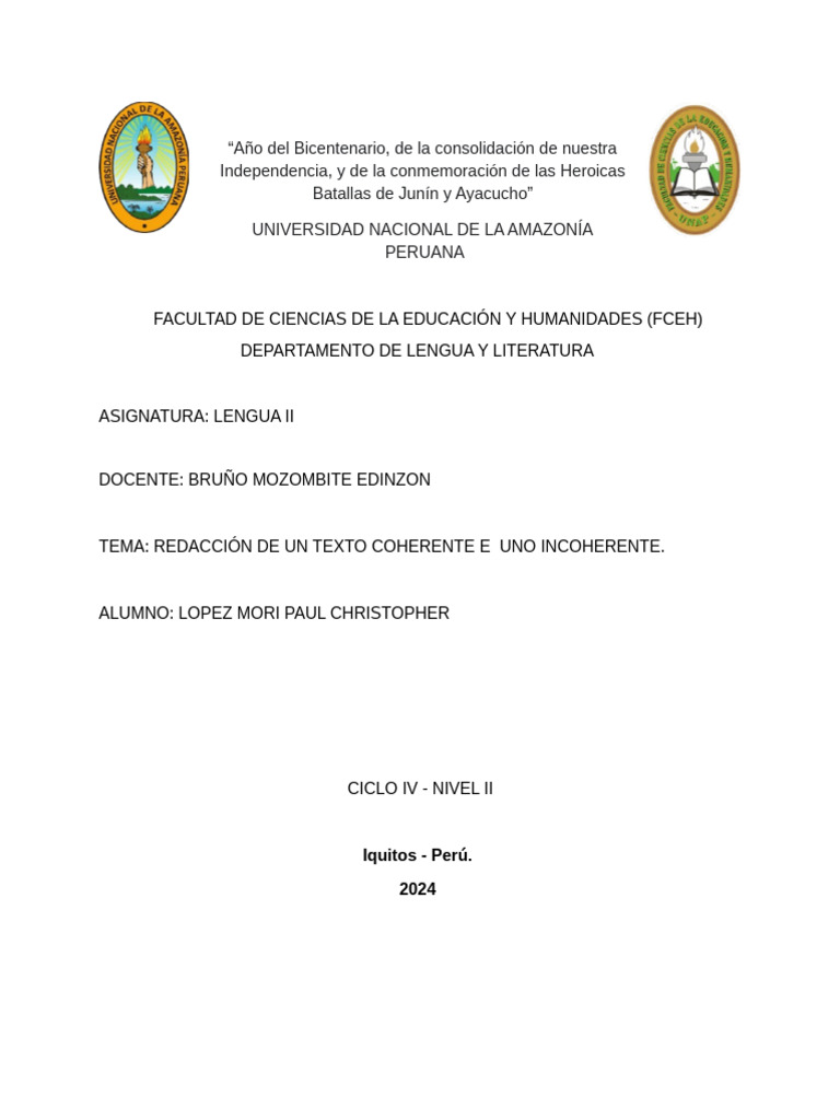 Texto Coherente y Texto Incoherente. | PDF | Contaminación | Entorno ...