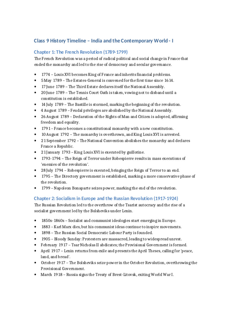 Class 9 History: French Revolution to WWII | PDF | Nazi Germany | Communism