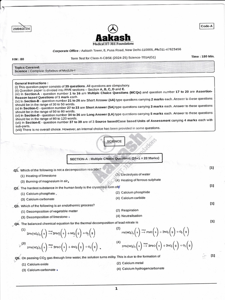 Science Aakash | PDF