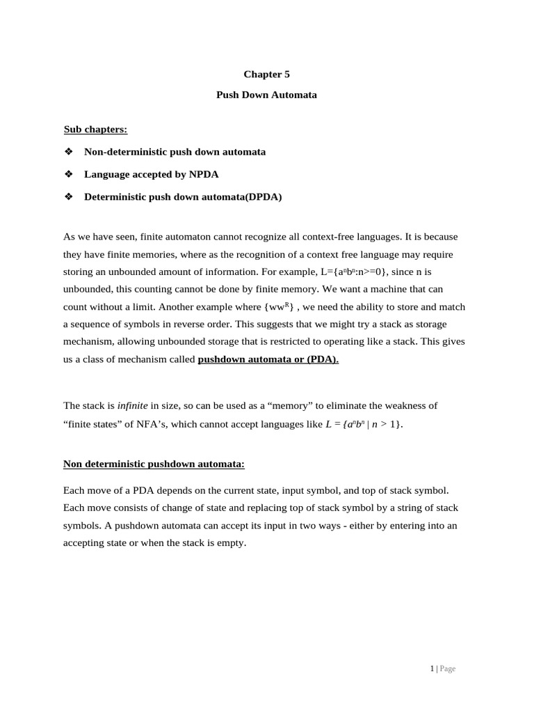 Chapter 4 Pushdown Modified 2 Pdf Models Of Computation Theory Of Computation