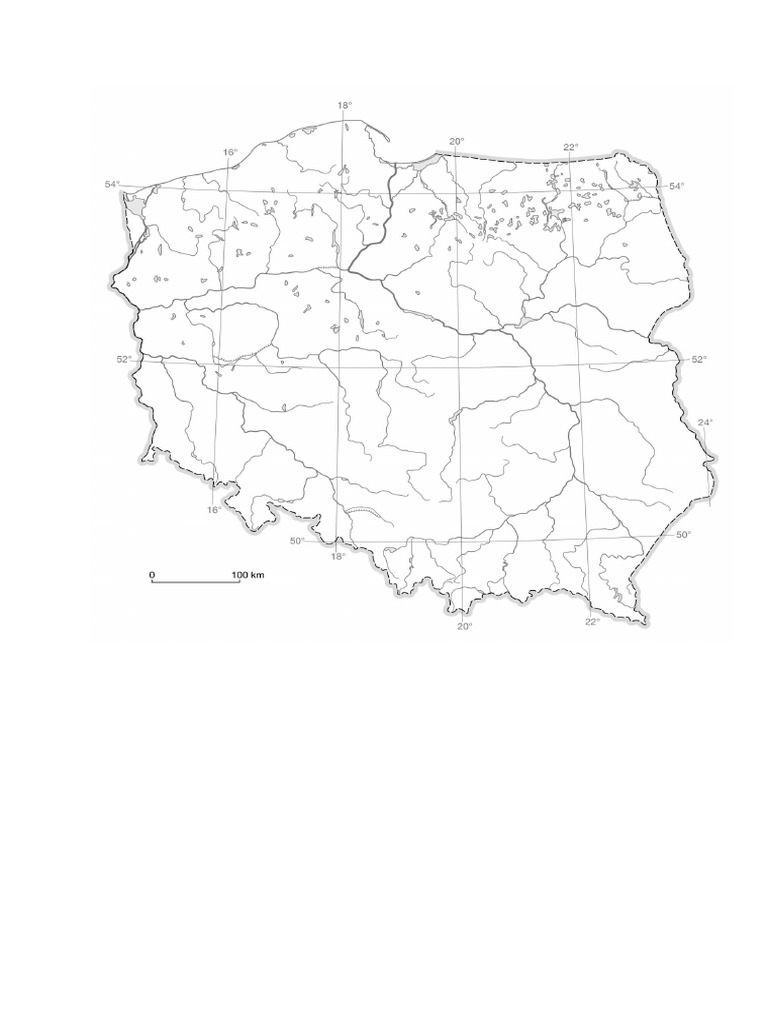Mapa Konturowa Polski | PDF