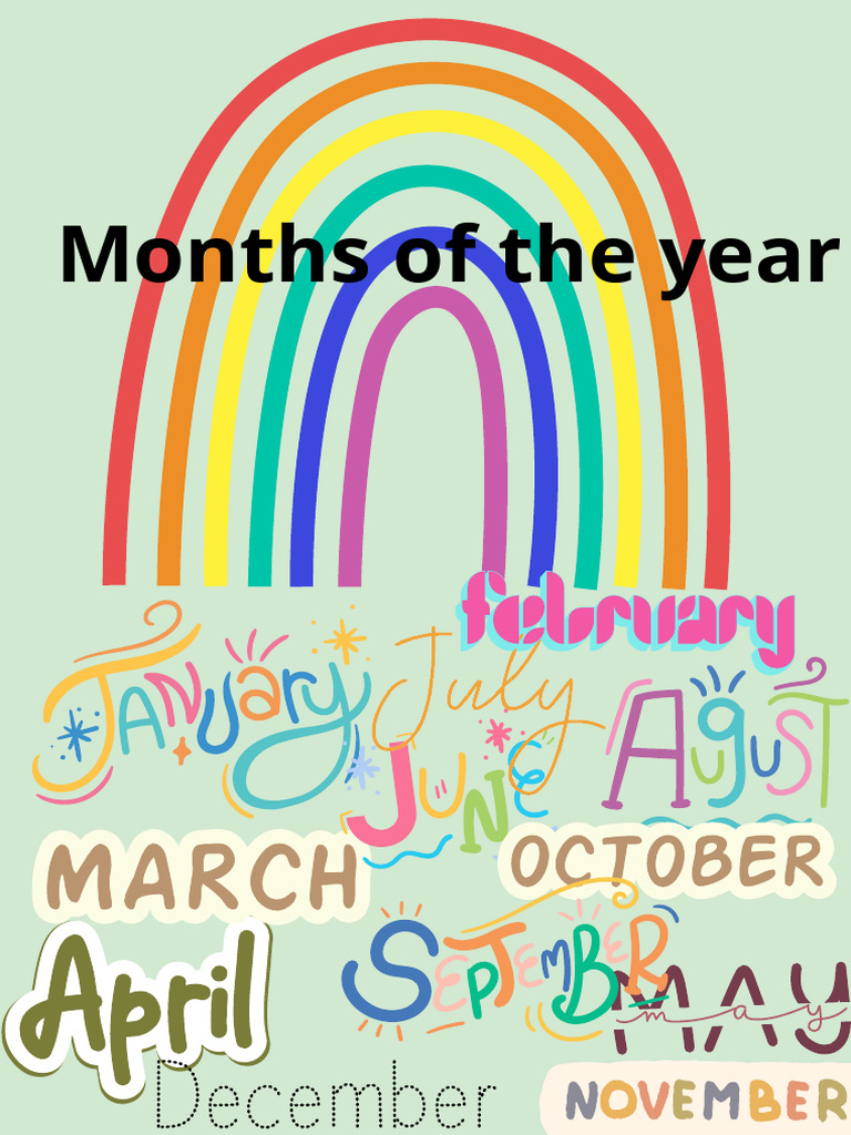 Months Vocabulary Practice | PDF | Linguistics | Syntax