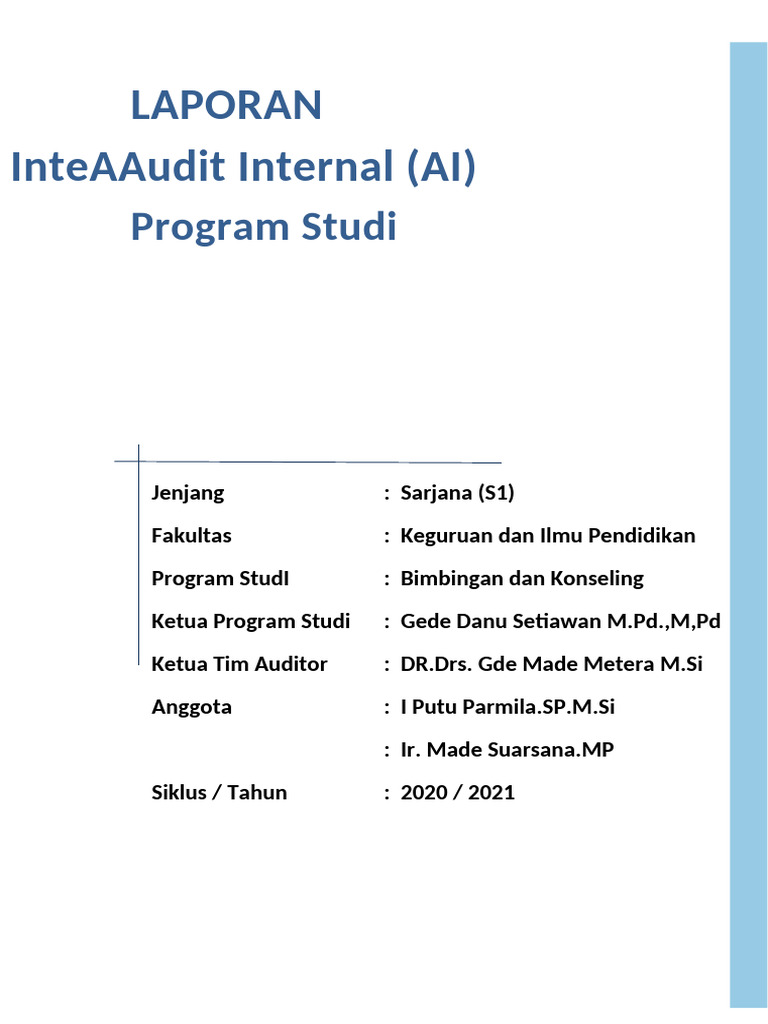 Audit Mutu Internal FKIP 2021 | PDF
