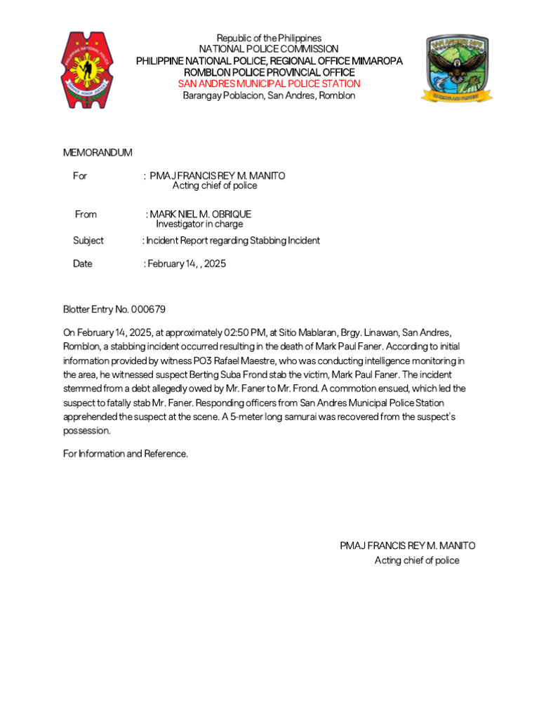 Incident Obrique | PDF