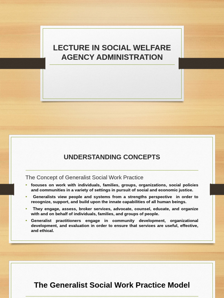 Social Welfare Agency Administration Guide | PDF | Social Work ...