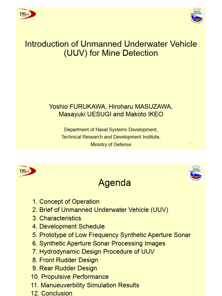 UUV Development for Mine Detection | PDF