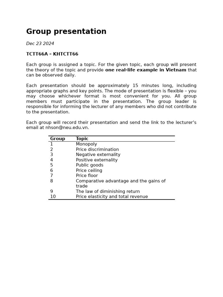 Group Presentation | PDF