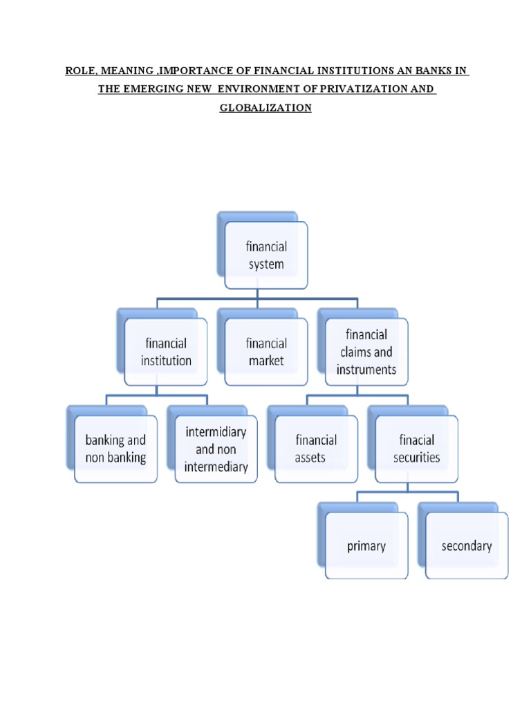 Role of Financial Institutions in Banking | PDF