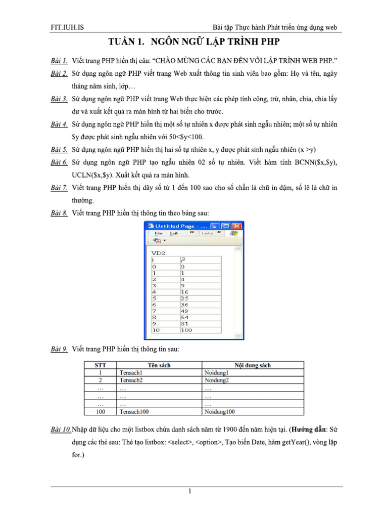 PhatTrienUngDungWeb-ThucHanh Week1 | PDF