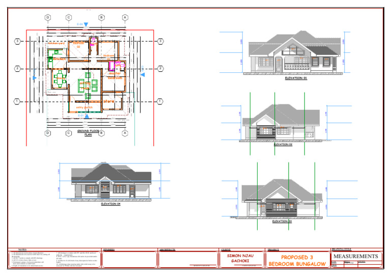 3bedroom Plan Elevations (1) | PDF