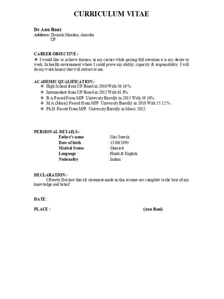 1 FACULTY Dr Anu Rani | PDF