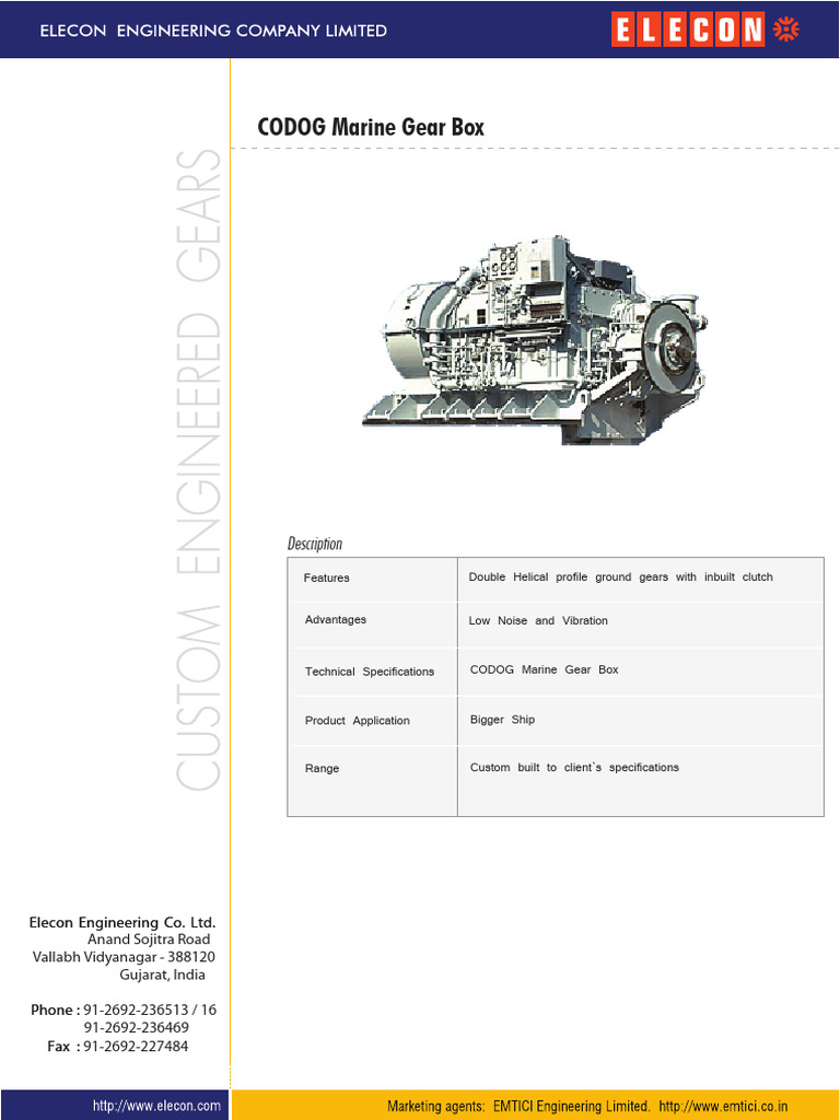 CODOG Marine Gear Box | PDF