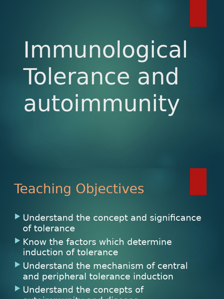 Tolerance and Autoimmunity | PDF | Immune Tolerance | T Cell
