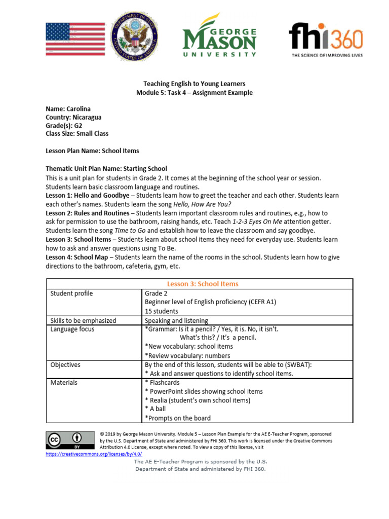 MOOC Module 5 - Lesson Plan Example | PDF | Lesson Plan | Classroom