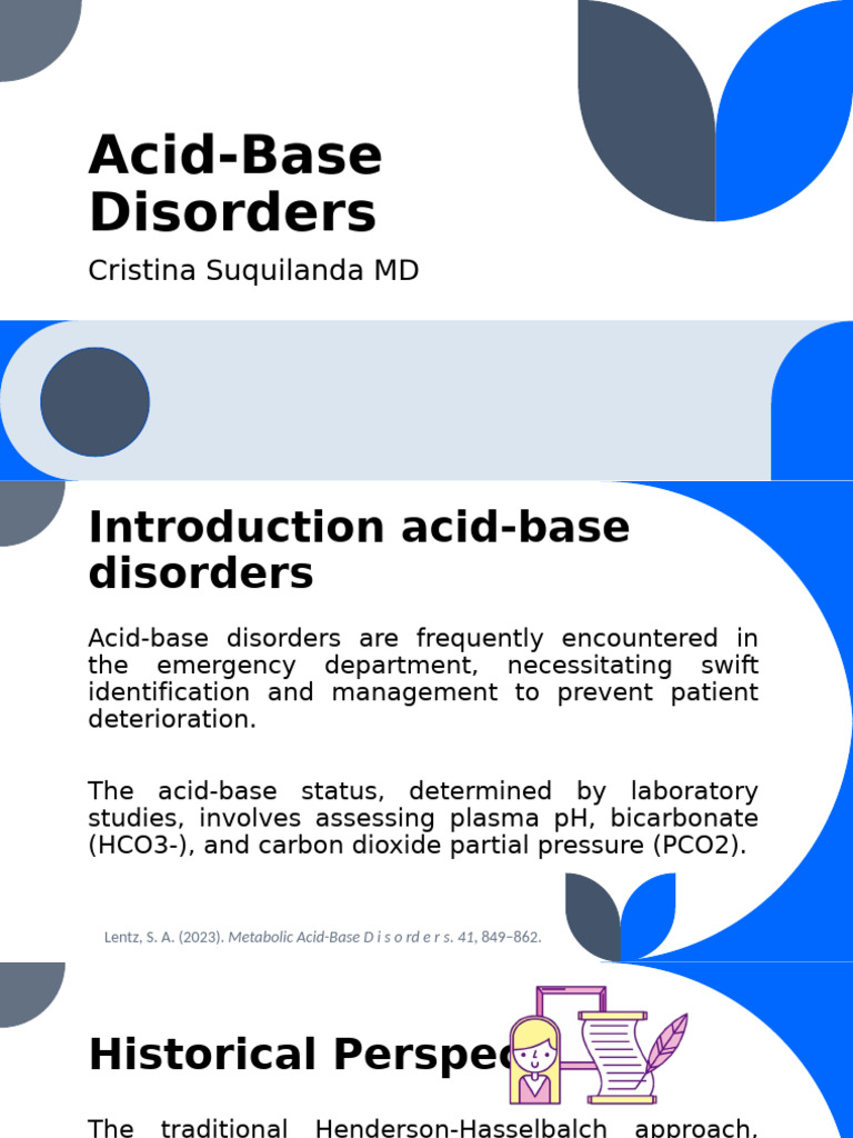 Understanding Acid-Base Disorders | PDF | Bicarbonate | Metabolism
