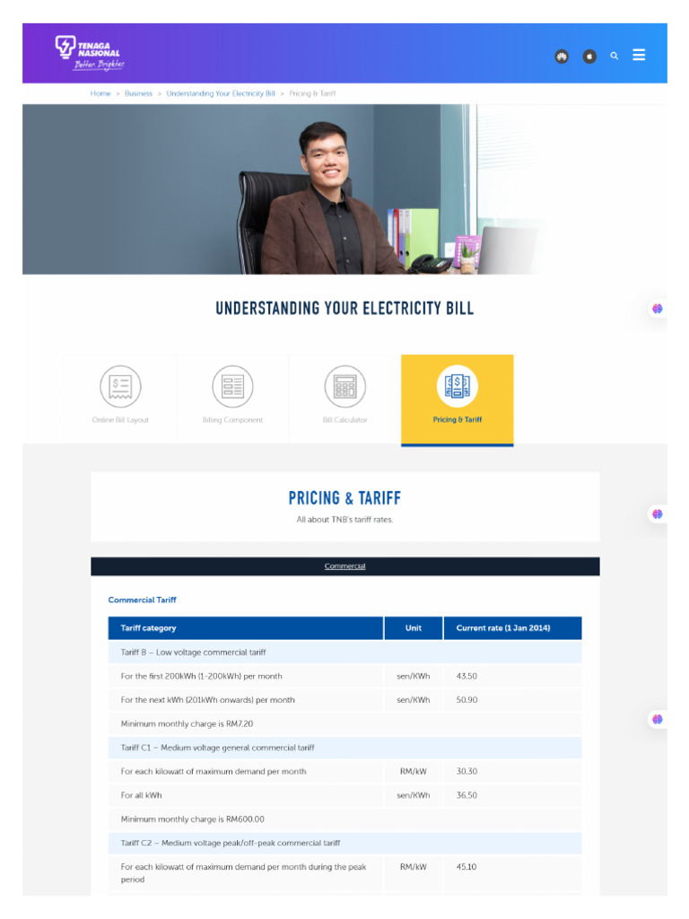 MyTNB - Tariff Guide | PDF