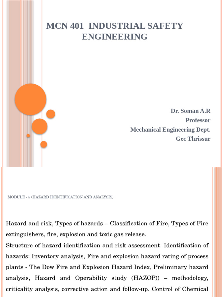 Mcn 401 (Ise- s7me) Module-5 | PDF | Fires | Hazards