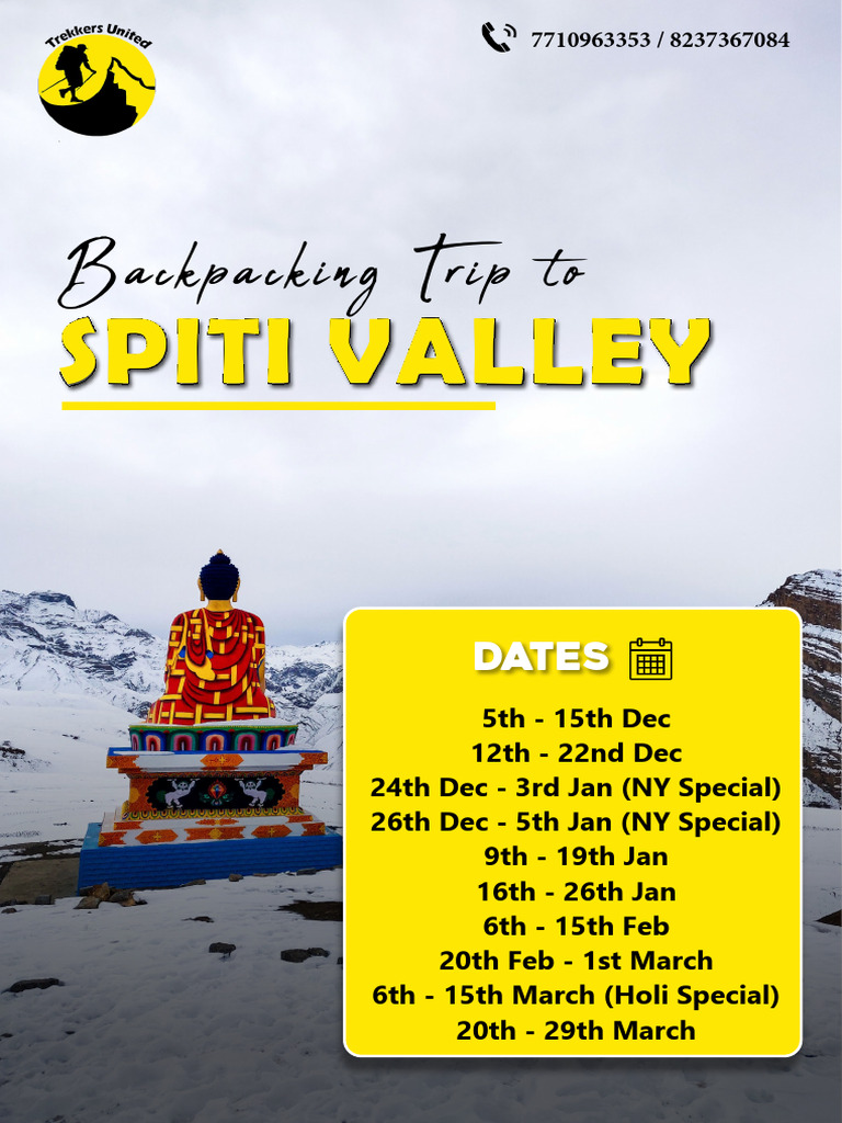 Spiti Valley Dec'24 - Mar'25 | PDF