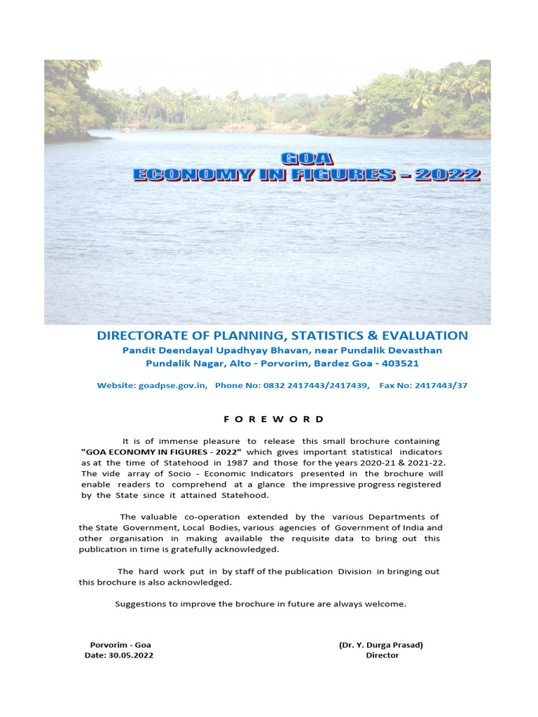 Goa Economy in Figures 2022 | PDF | Taxes