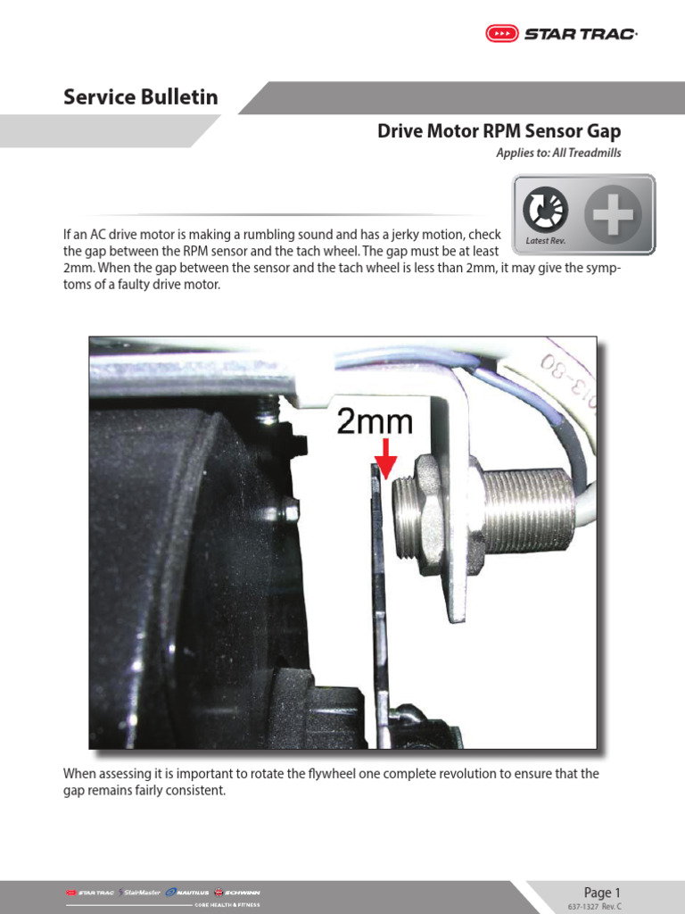 Treadmill RPM Sensor Gap Guidelines | PDF
