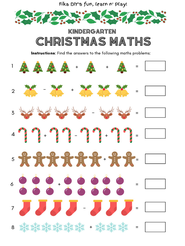 Fika DIY Christmas Worksheet | PDF