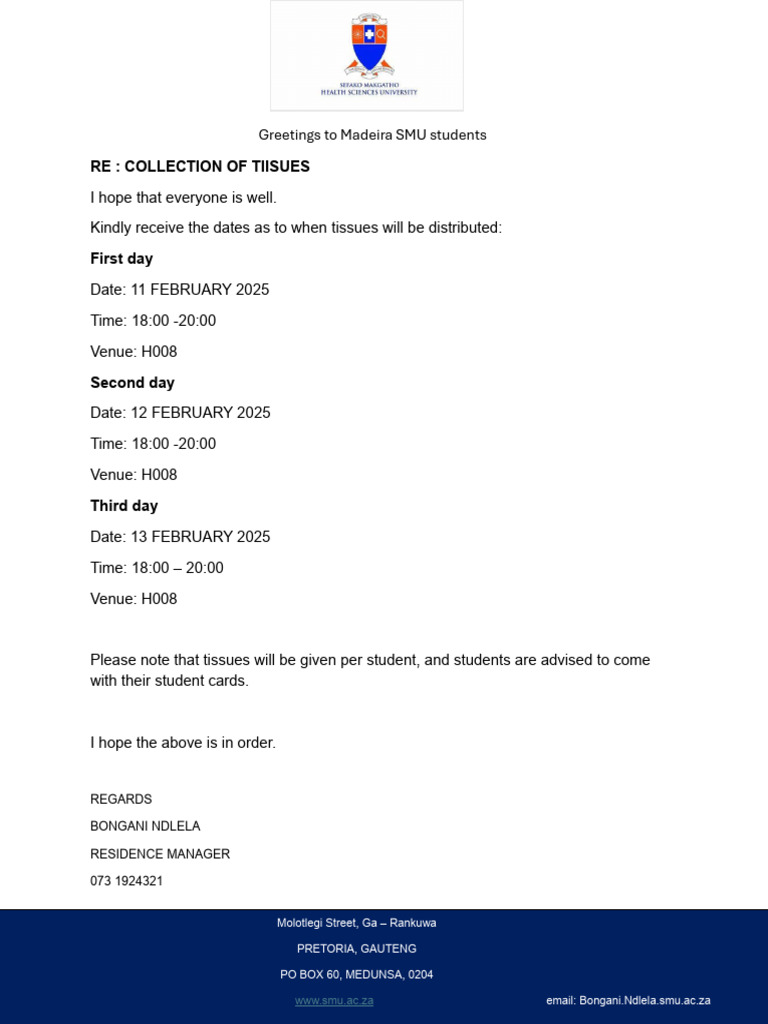 Collection of Tissues | PDF